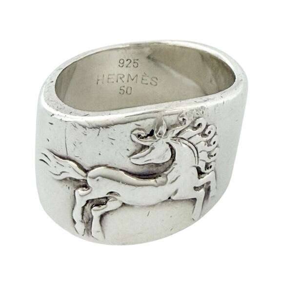 Hermes | Jewelry | Hermes Mens And Womens Gallop Horse Ring Size 95 ...
